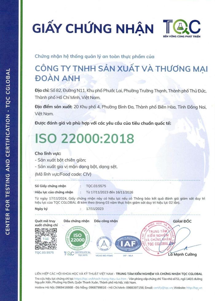 Chứng nhận sản phẩm